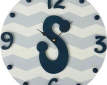Popular items for chevron wall clock on Etsy
