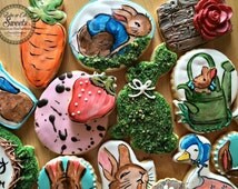 Popular items for peter rabbit cookies on Etsy