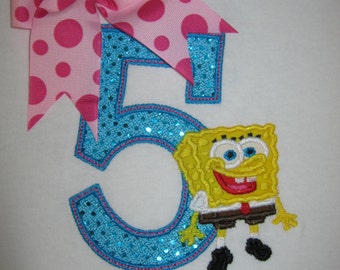 Spongebob applique | Etsy