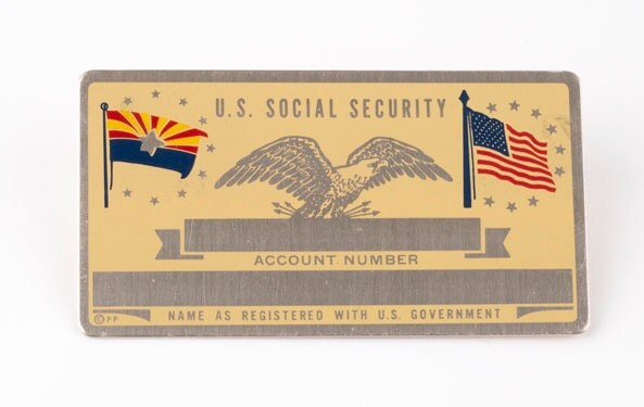 Vintage 1960's Engraveable Social Security Card by RedFishRueFish
