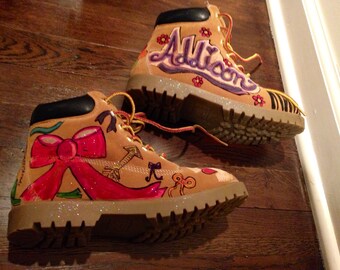 Custom timberlands | Etsy