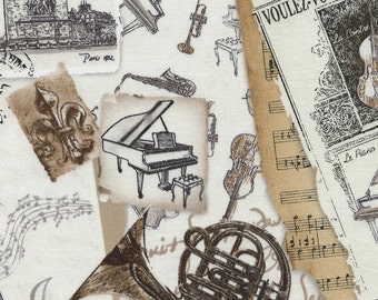 Popular items for music fabric on Etsy