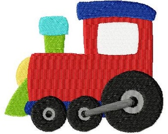 Train embroidery | Etsy