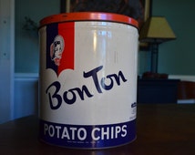 Popular items for potato chip tin on Etsy
