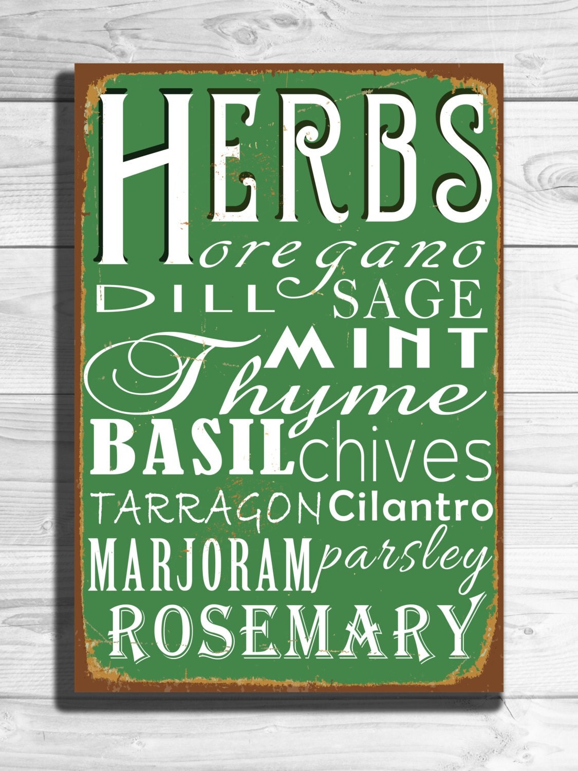 KITCHEN SIGN Vintage style Metal Kitchen Sign by ClassicMetalSigns
