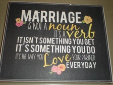 Marriage Quote Canvas Print - Canvas size 20.3 x 25.4cm - Hand Made