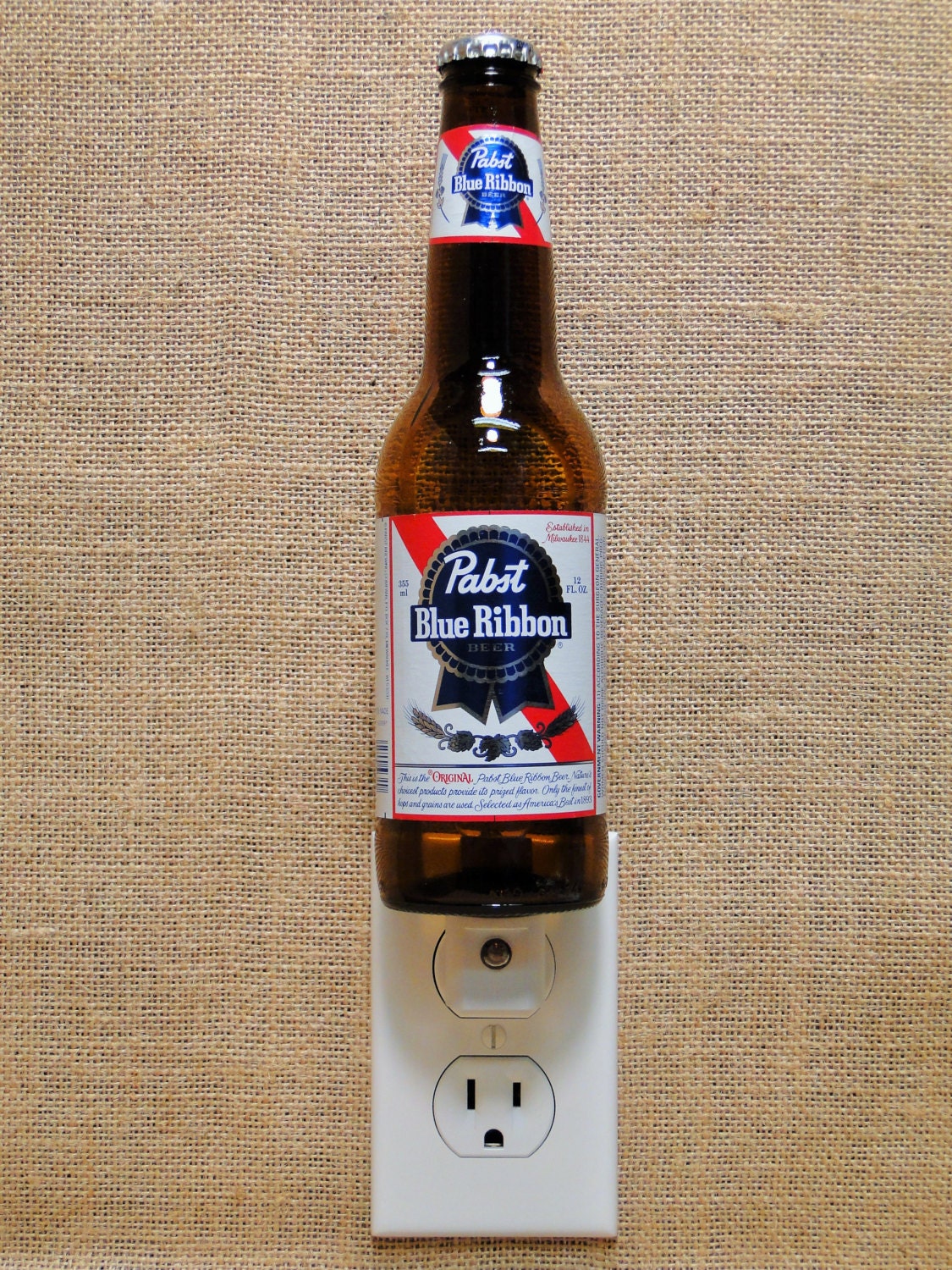 Pabst Blue Ribbon 12oz. Glass Bottle Night Light
