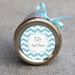 Printable editable chevron label Blue by LuckyYouPrintables
