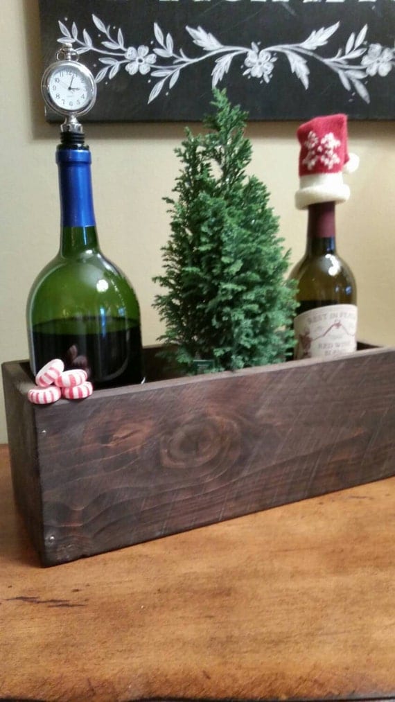 Rustic wooden box Repurposed wood and handmade box Hostess