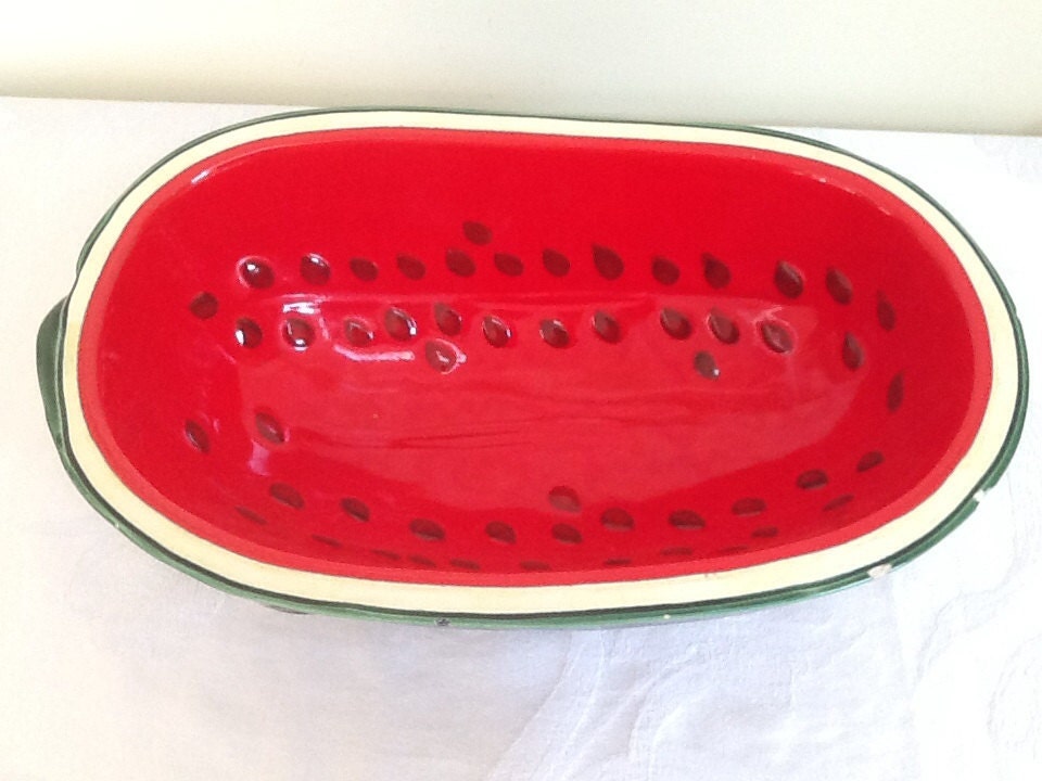 Vintage ceramic watermelon serving dish from the mid century. Fun and ...