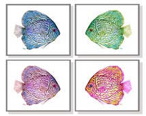 Popular items for colorful fish art on Etsy