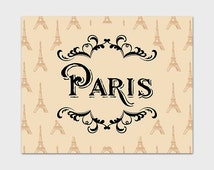Popular items for vintage paris sign on Etsy