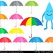 Rain Set Clipart Digital Clip Art Graphics Personal
