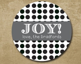 Polka dot labels | Etsy