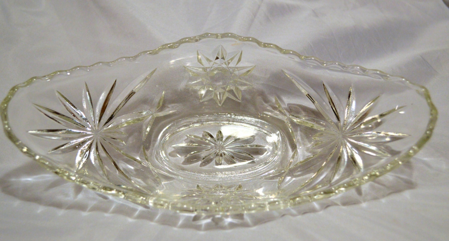 Early American Prescut Crystal Boat Gondola Dish – Haute Juice