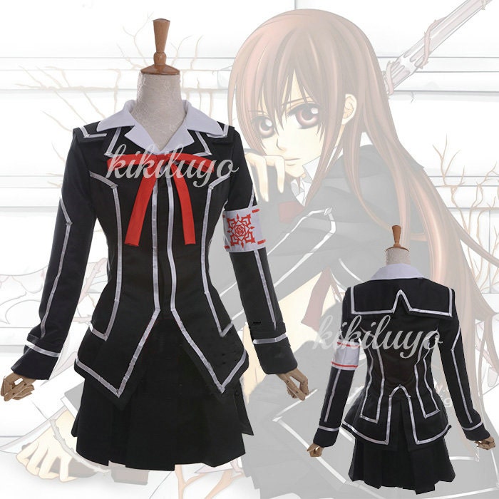 New Cosplay Costume Vampire Knight Yuki Kuran Black Women