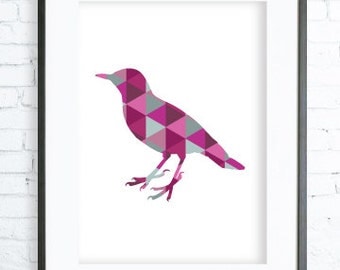 Geometric animal art | Etsy