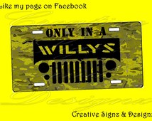 Popular items for jeep license plate on Etsy