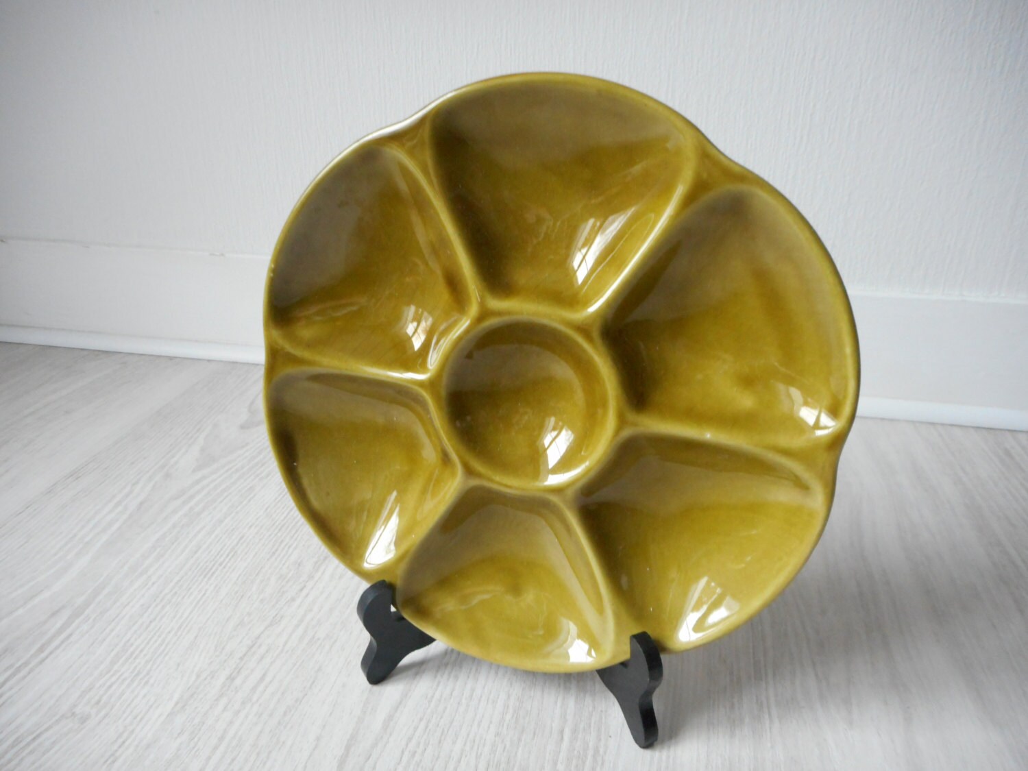 vintage French majolica Gien France pottery oyster plate – Haute Juice