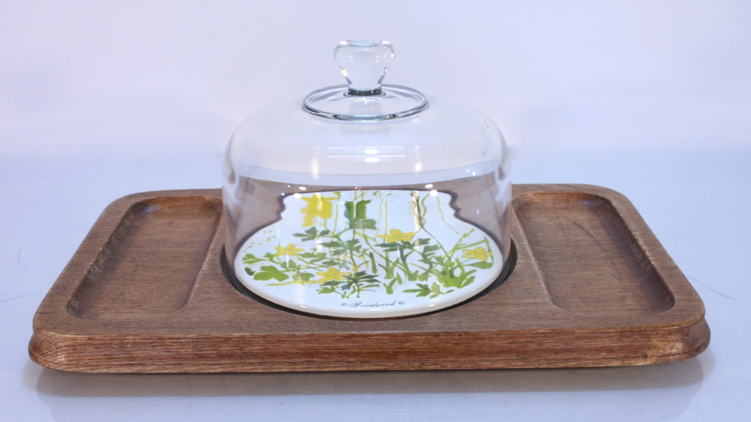 Vintage Goodwood Cheese Board with Tile Insert and Glass Dome – Cloche ...