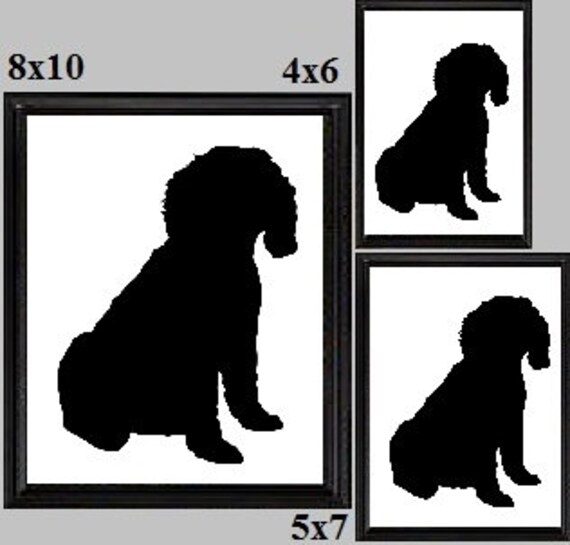 Cockapoo Silhouette Hand Cut Custom Dog Art by VinylSupply on Etsy