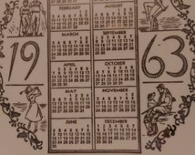 Popular items for 1963 calendar on Etsy