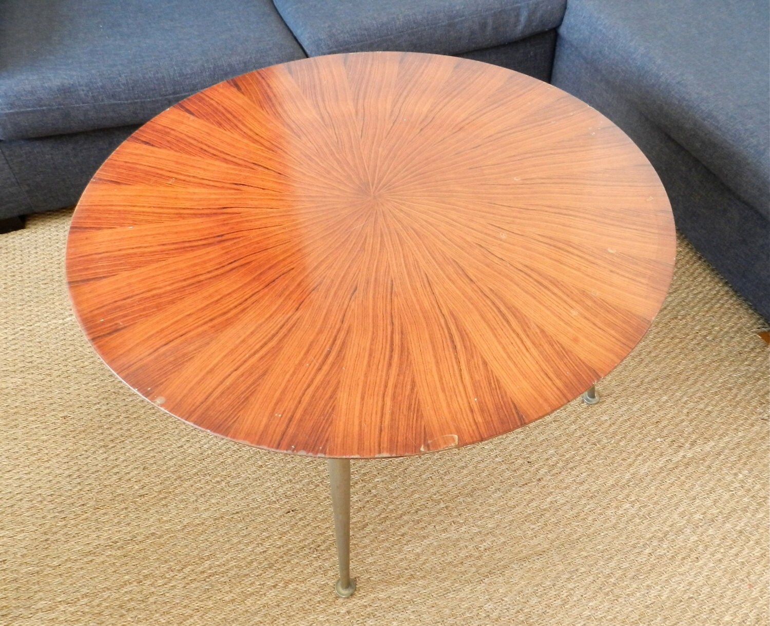 Grande table basse des années 60 bois et métal – Haute Juice