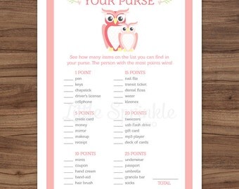 24 Personalized Baby Shower Game Cards What's in Your