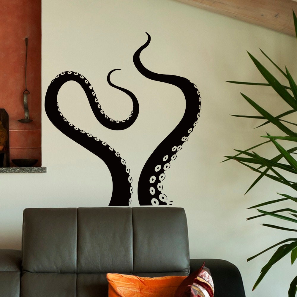 Wall Decal Octopus Tentacles Vinyl Stickers Sea Animal Kraken