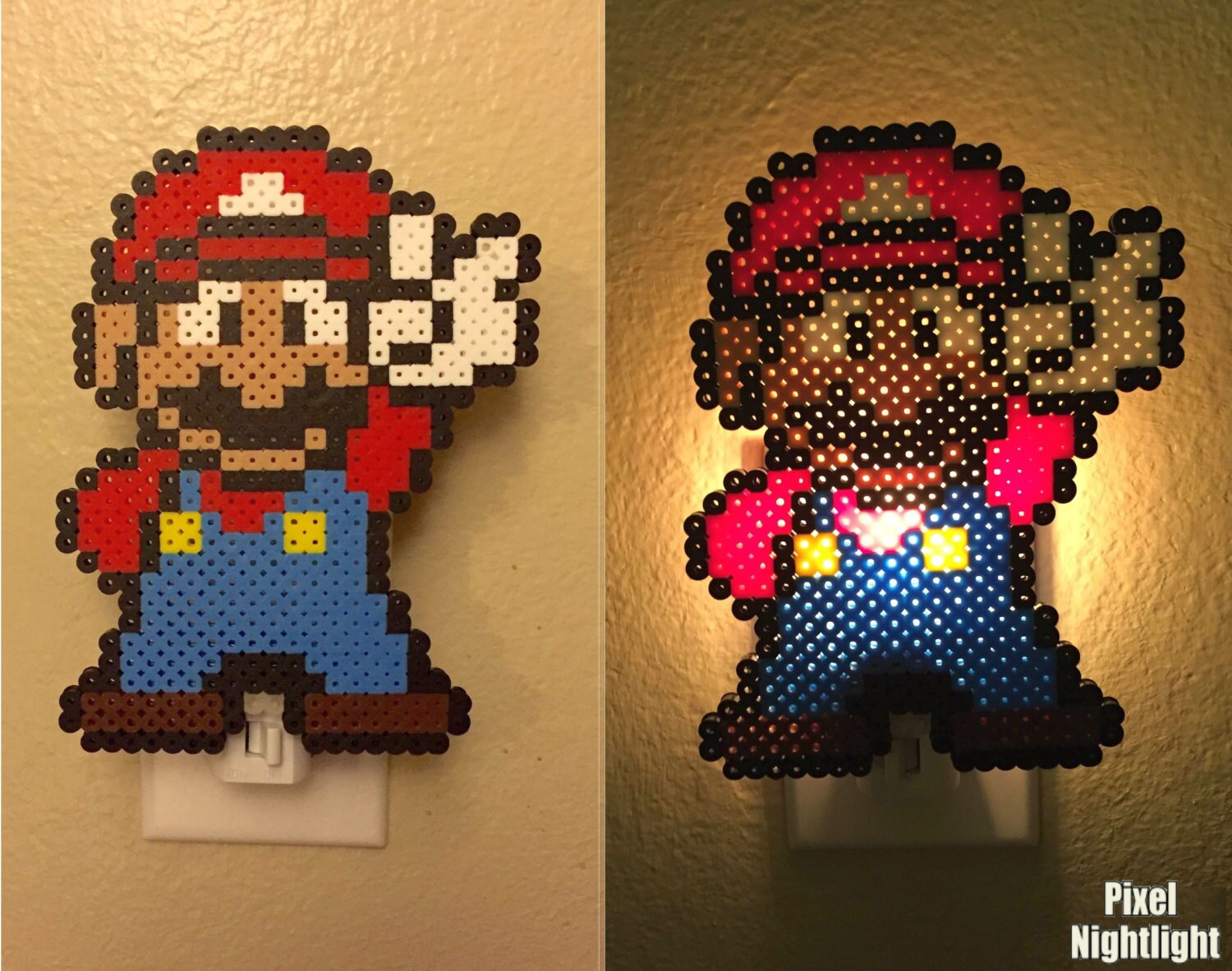 Mario Peace Sign Mario Inspired Nightlight by PixelNightlight