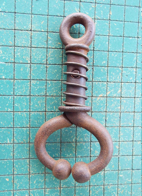 nose ring vintage bull nose lead septum ring steel with