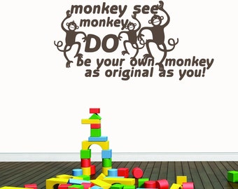 Monkey see monkey do | Etsy