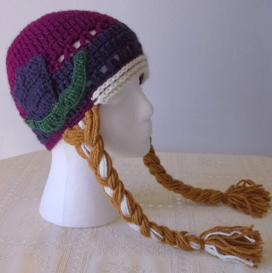 Crochet Frozen Anna Princess Inspired Hat by CountYourStitches