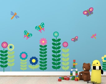 Hot Air Balloons Decals Non-toxic REUSABLE Fabric Wall Decals