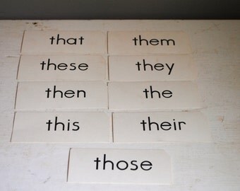 Popular items for vintage word cards on Etsy