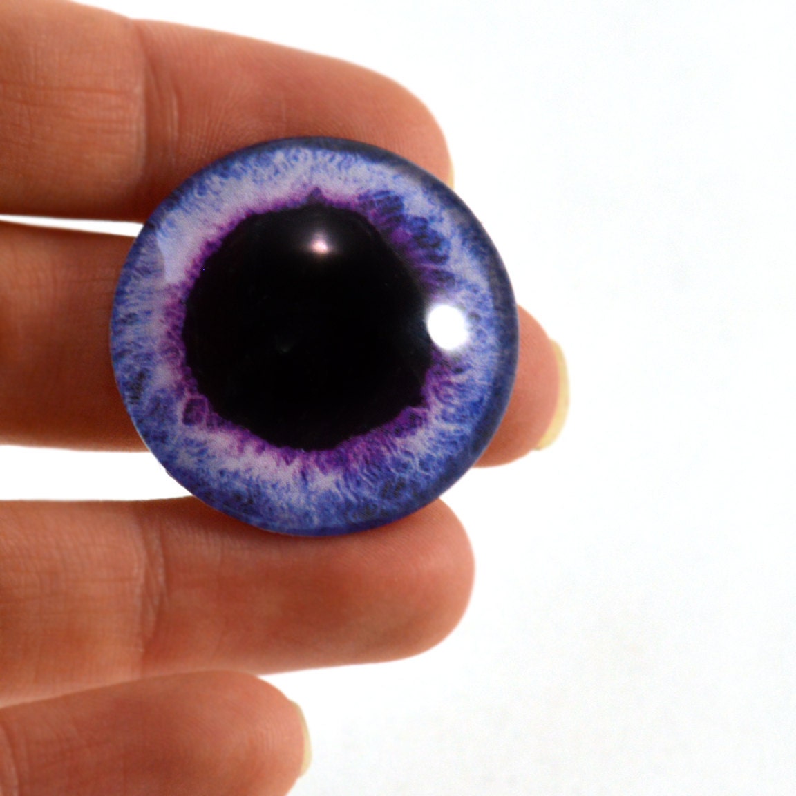 30mm Big Light Purple Glass Eye For Sale For Pendant Jewelry