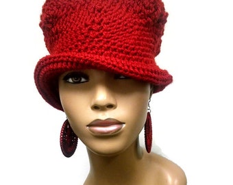 PATTERN ONLY Cabled Cloche/Flapper hat hand knit by ScarFanatic