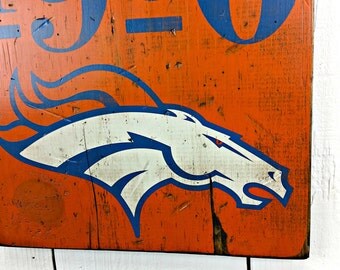 Denver broncos sign | Etsy