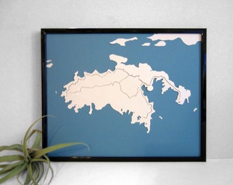 Virgin islands map | Etsy
