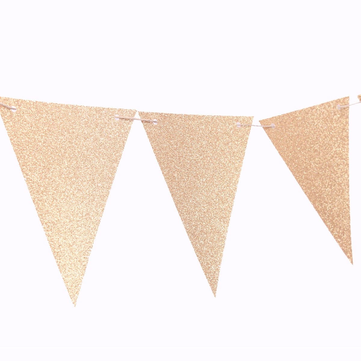 Gold Triangle Flag Banner / Gold Pennant Banner by MakeItMerryShop