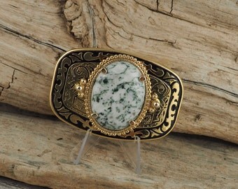 Western Belt Buckle Natural Stone Belt Buckle by CJsRocksGems
