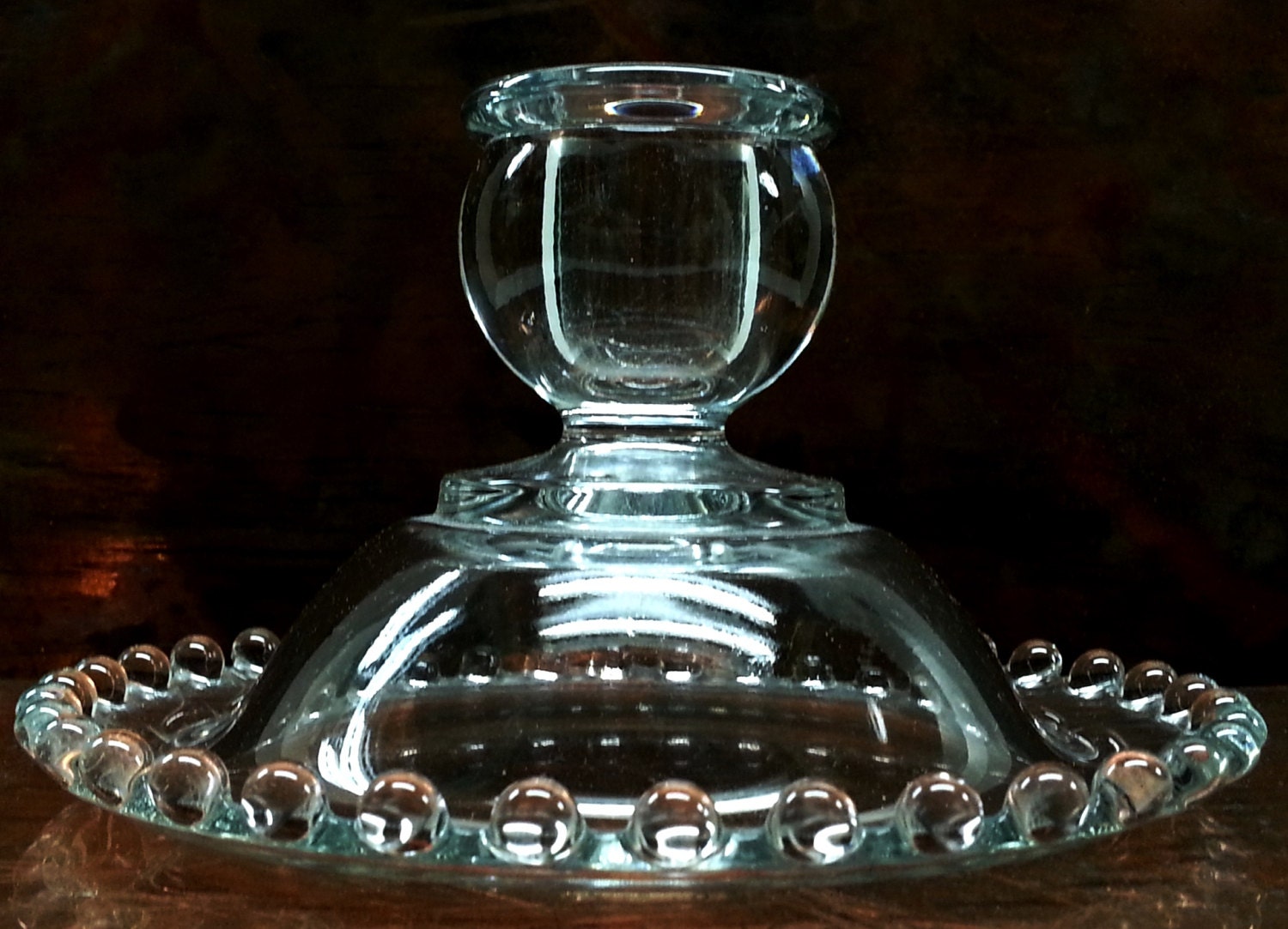 Imperial Glass Candlewick Pattern Candlestick Vintage Candle