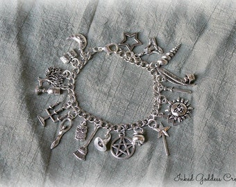 Popular items for witch charm bracelet on Etsy
