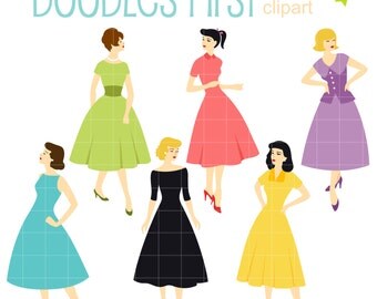 1950s clipart | Etsy