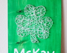 Shamrock, Shamrock Art, Shamrock String Art, String Art, Custom String ...