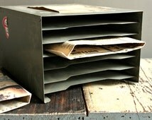 Vintage File Cabinet, Industrial File Cabinet, Desk Top Flat File ...