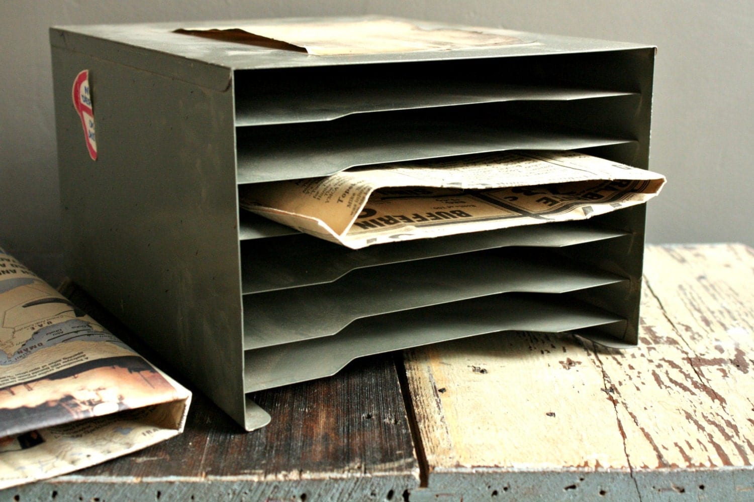 Vintage File Cabinet, Industrial File Cabinet, Desk Top Flat File ...