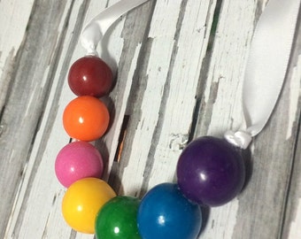 Rainbow necklace | Etsy