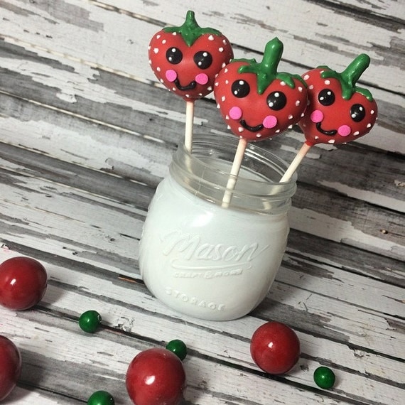 12 Strawberry Cake Pops Easter Peter Rabbit Theme Garden Party