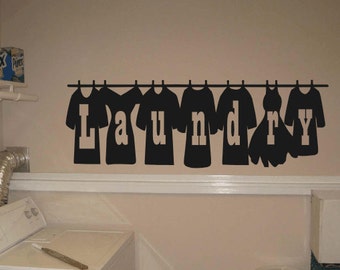 The Laundry Room Vinyl Wall Decal Decor Lettering Art Laundry